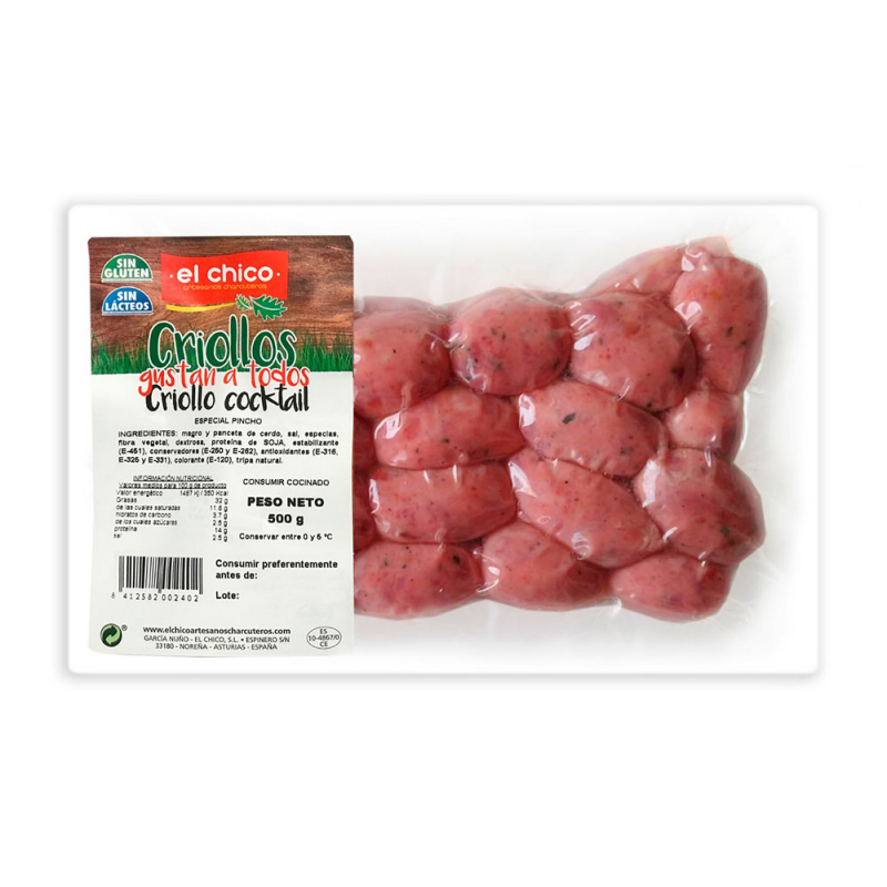 CRIOLLO COCKTAIL V. 500G – El Chico Artesanos Charcuteros
